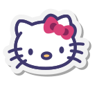 Hello Kitty icon in Stickers Style