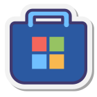 Microsoft Store icon in Stickers Style
