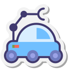 Moon Rover icon in Stickers Style