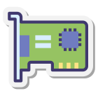 Network Card icon in Stickers Style