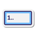 Numbers Input Form icon in Stickers Style