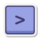 Right Angle Parentheses Key icon in Stickers Style