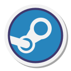 Steam icon in Stickers Style