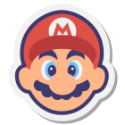 Super Mario icon in Stickers Style