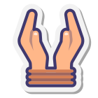 Tied Hands icon in Stickers Style