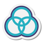 Unity Symbol icon in Stickers Style