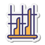 Angklung icon in Stickers Style