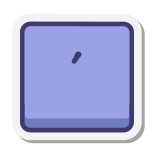 Apostrophe Key icon in Stickers Style