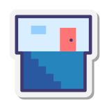 Basement icon in Stickers Style