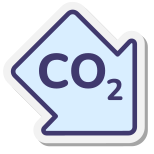 Co2 Reduction icon in Stickers Style