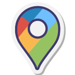 Google Maps icon in Stickers Style
