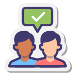 Group Task icon in Stickers Style