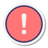 High Importance icon in Stickers Style