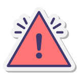 High Risk icon in Stickers Style