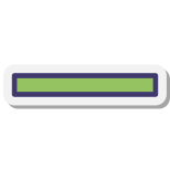 Horizontal Line icon in Stickers Style