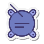 IoT Sensor icon in Stickers Style