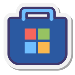 Microsoft Store icon in Stickers Style