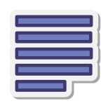 Multiline Text icon in Stickers Style