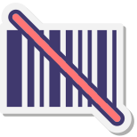 No Barcode icon in Stickers Style