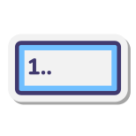 Numbers Input Form icon in Stickers Style