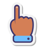 One Finger Skin Type 2 icon in Stickers Style