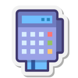 POS Terminal icon in Stickers Style