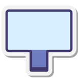 Pro Display Xdr icon in Stickers Style