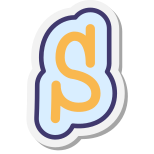 Scratch icon in Stickers Style