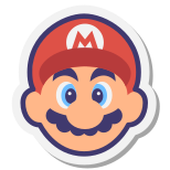 Super Mario icon in Stickers Style