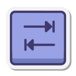 Tab Key icon in Stickers Style