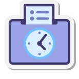 Time Card icon in Stickers Style