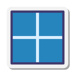 Windows 11 icon in Stickers Style
