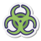 Biohazard icon in Ice Cream Style