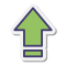 Caps Lock On icon in Cute Outline Style