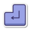 Enter Key icon in Cute Color Style
