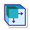 3D Model icon in Simple Small Style