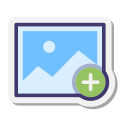 Add Image icon in Cute Outline Style
