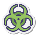 Biohazard icon in Ice Cream Style