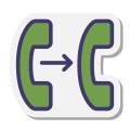 Call Transfer icon in Cute Outline Style