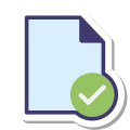 Check File icon in Cute Outline Style