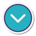Down Button icon in Gradient Line Style