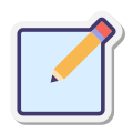 Line icons in Stickers style for graphic & UI design