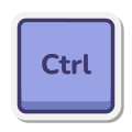 Ctrl icon in Cute Outline Style