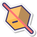 Do Not Tilt icon in Material Outlined Style