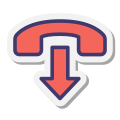 End Call icon in Cute Color Style