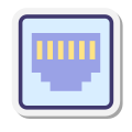 Ethernet Off icon in Cute Color Style