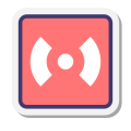 Fire Alarm Box icon in Material Two Tone Style