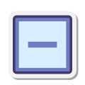 Indeterminate Checkbox icon in Cute Outline Style