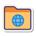 Internet Folder icon in Ice Cream Style
