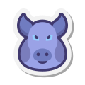 Swine icon in Ice Cream Style